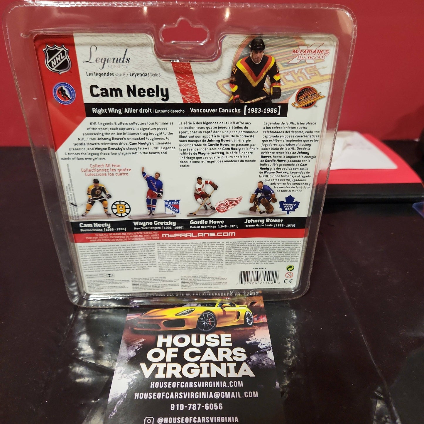 McFarlane Cam Neely Canucks Variant NHL Legends Series 6 Action Figure ...