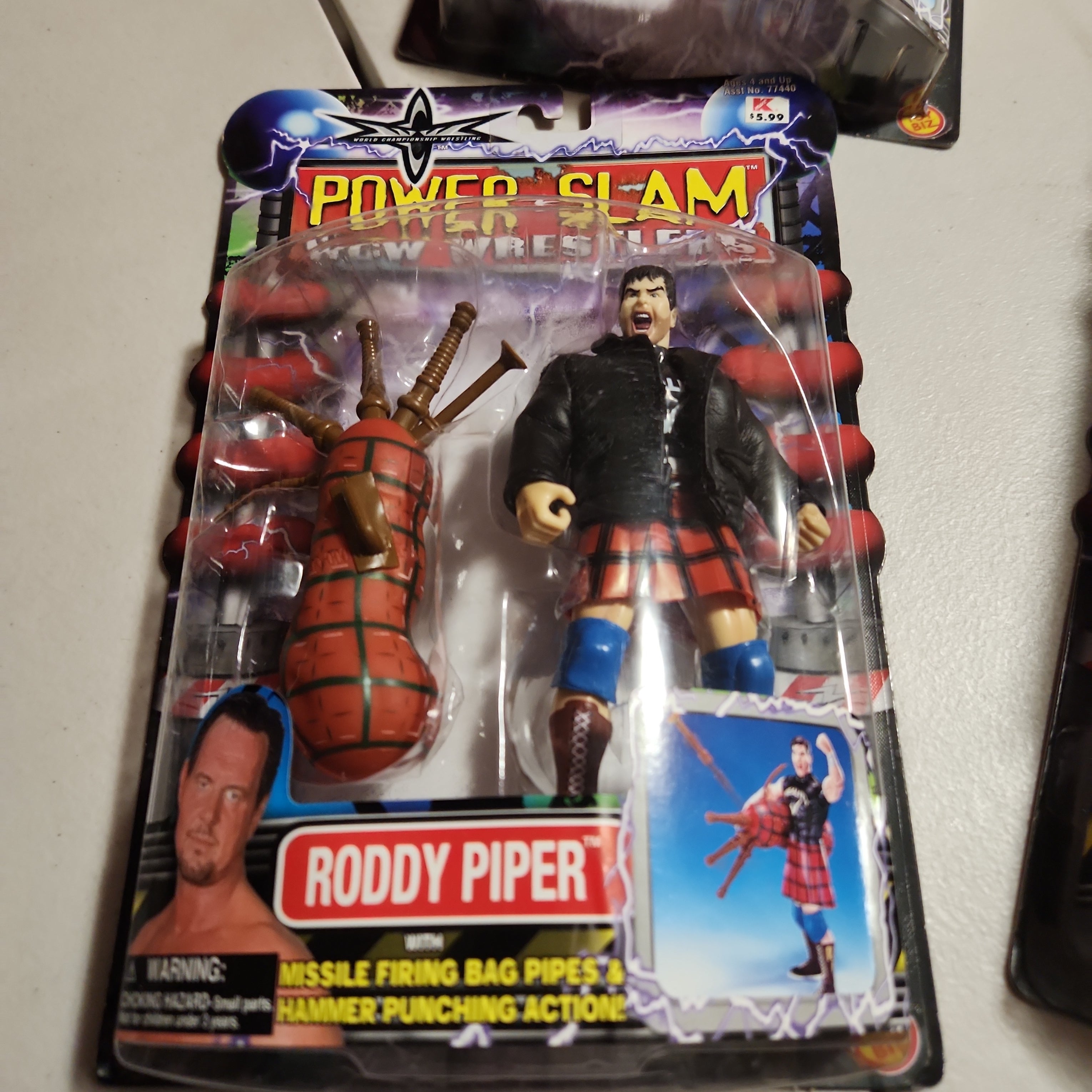 NIP 2000 WCW Power Slam Rowdy Roddy Piper Hot Rod Action Figure Toybiz - House of Cars Virginia