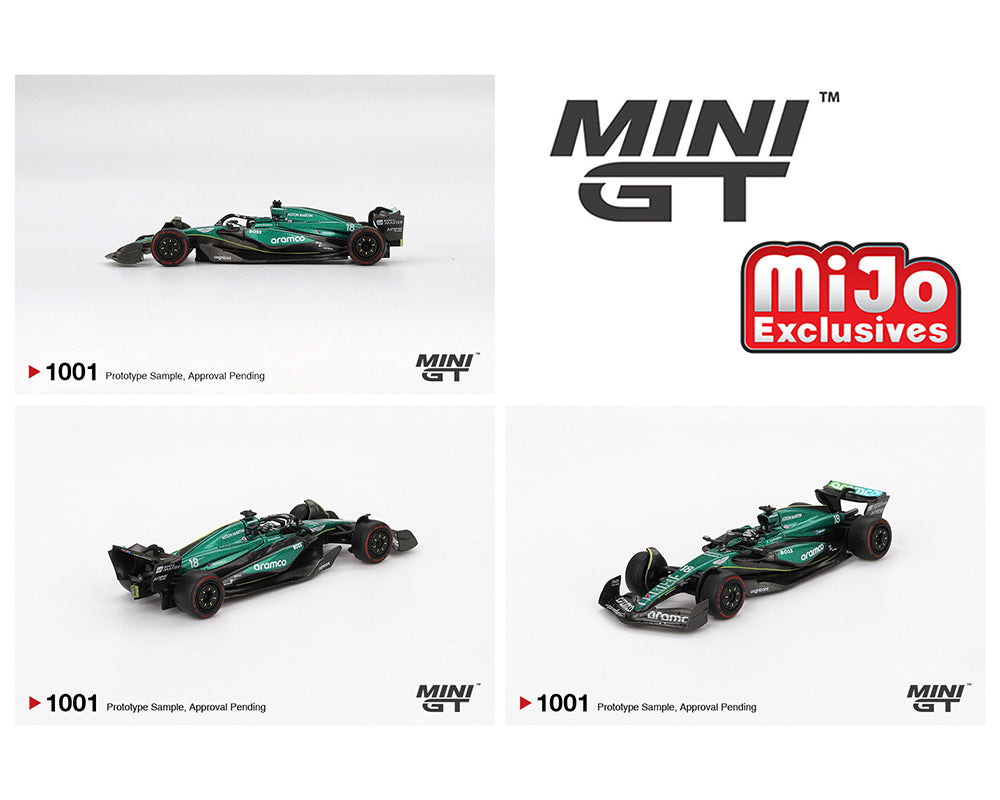 Mini GT 1:64 Aston Martin AMR24 #18 Lance Stroll 2024 F1 2024 Bahrain ...