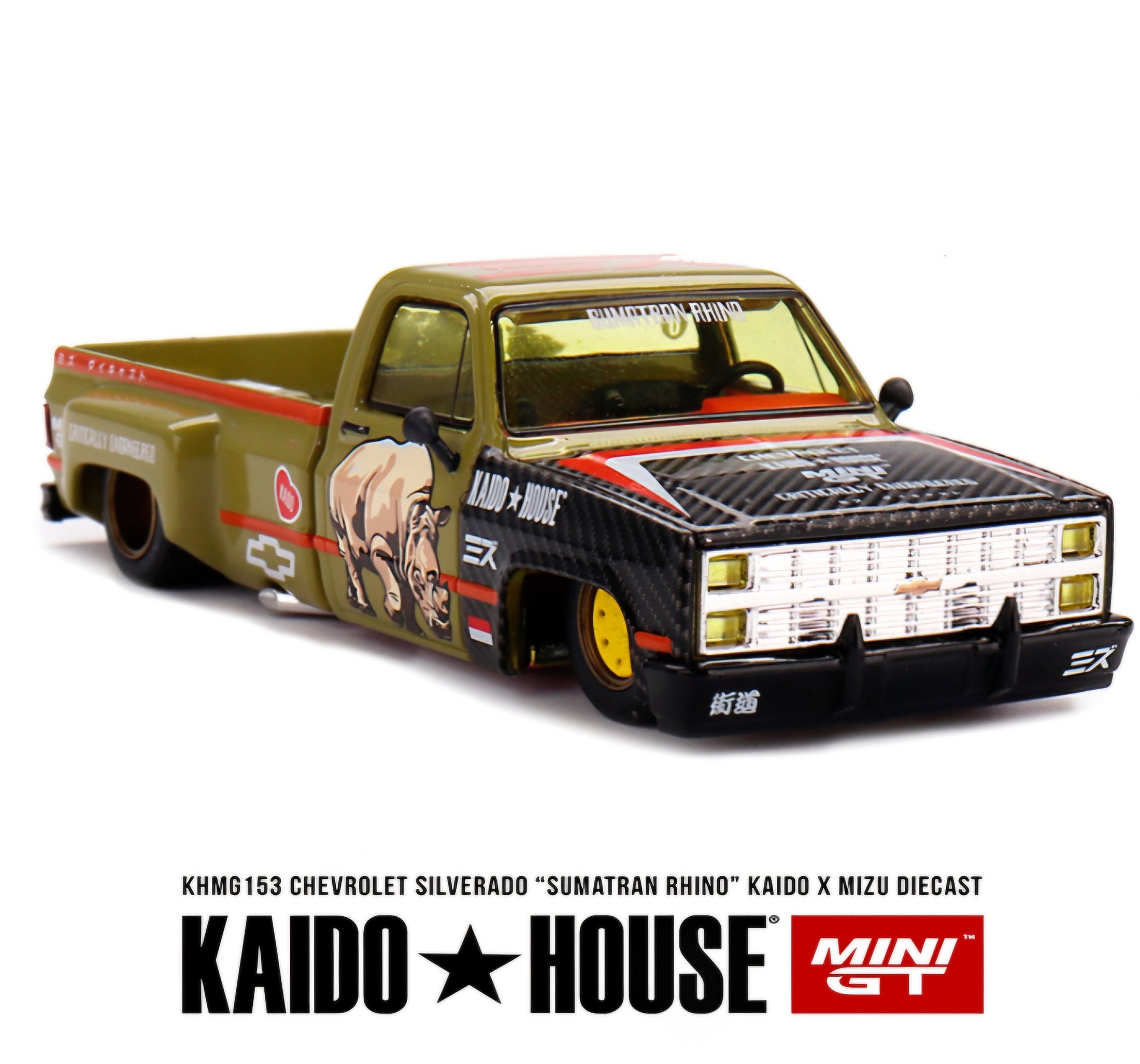 Kaido House x Mini GT x Mizu Diecast 1:64 Chevrolet Silverado “Sumatran ...