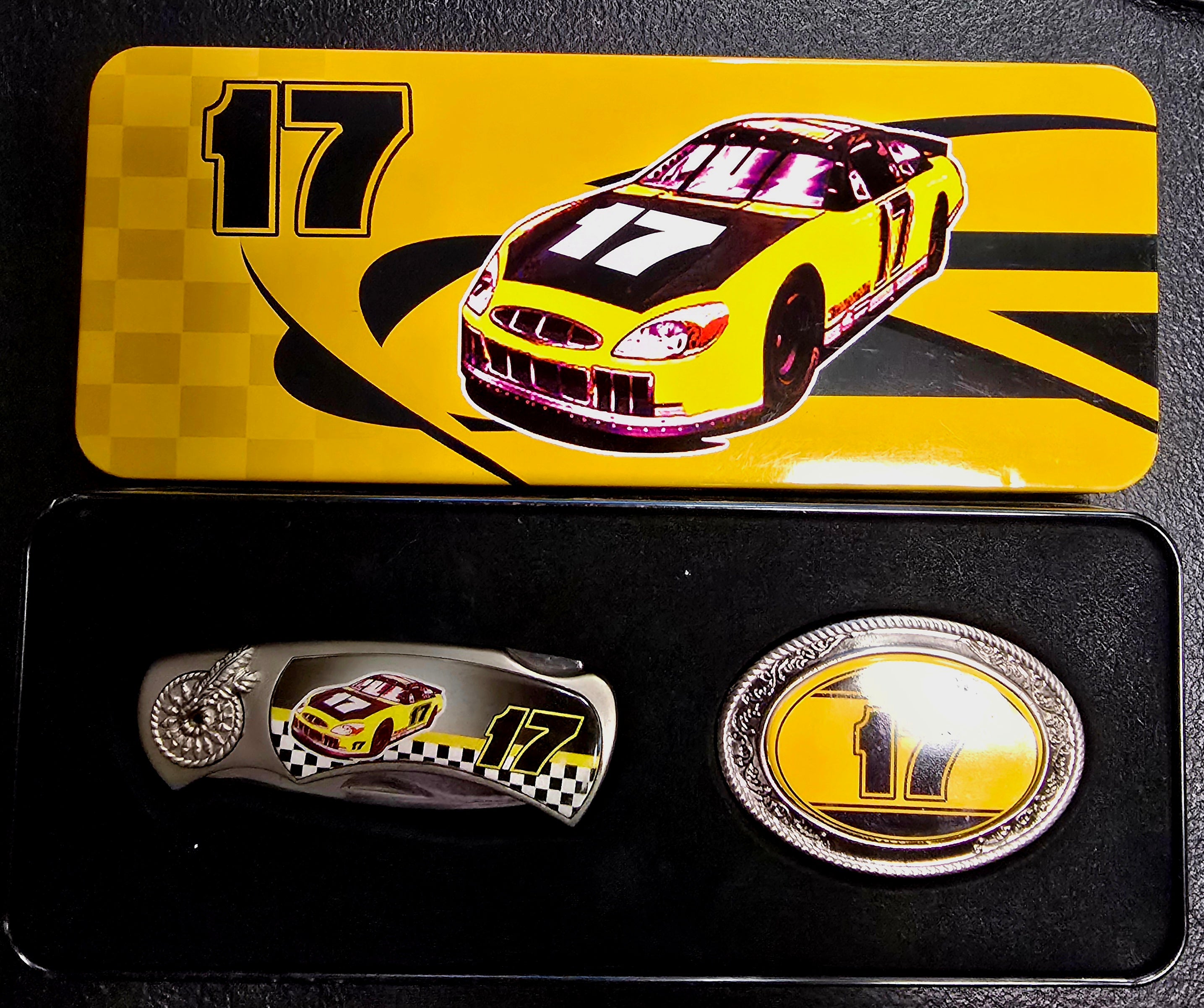 NASCAR Pocket Knife and Belt Buckle. #17 Car – House of Cars Virginia