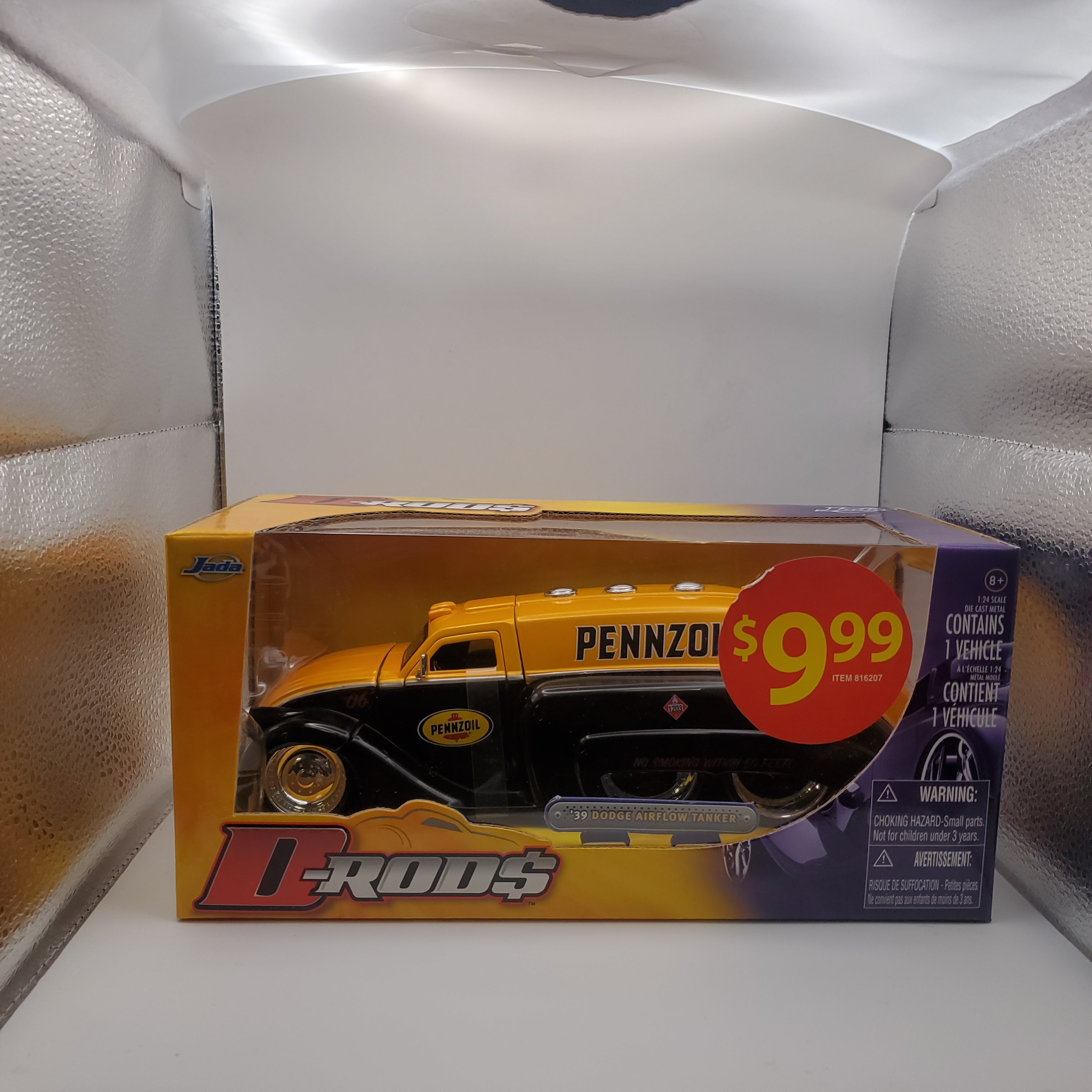 JADA 1/32 D-RODS BLACK/YELLOW PENNZOIL 1939 DODGE AIRFLOW TANKER ...