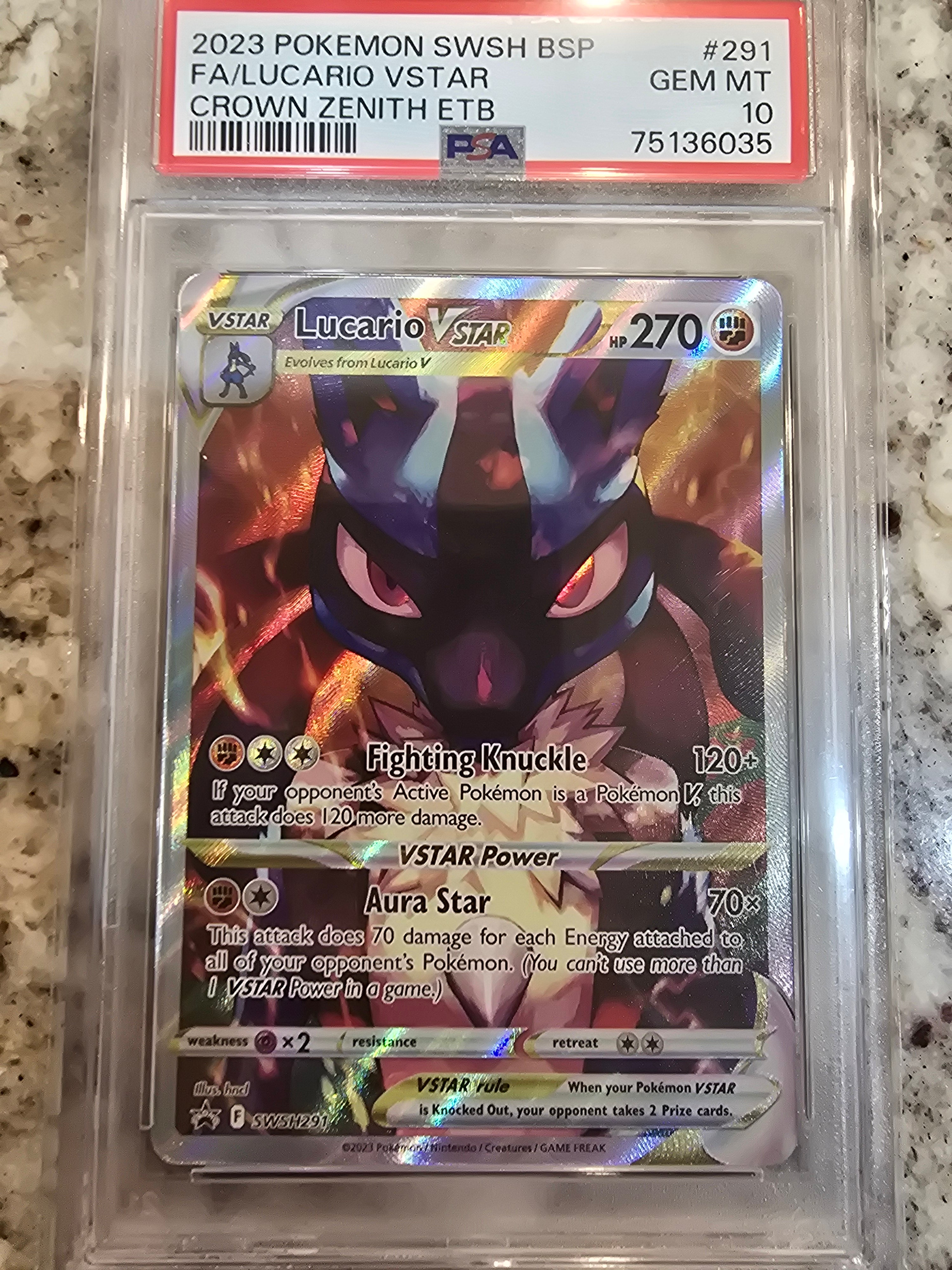 Pokemon 2023 SWSH Lucario Vstar PSA Gem Mnt 10 illustration rare ...
